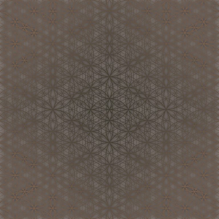 Grey Gold Flower of Life Fabric Pattern - Maverick CreatriX